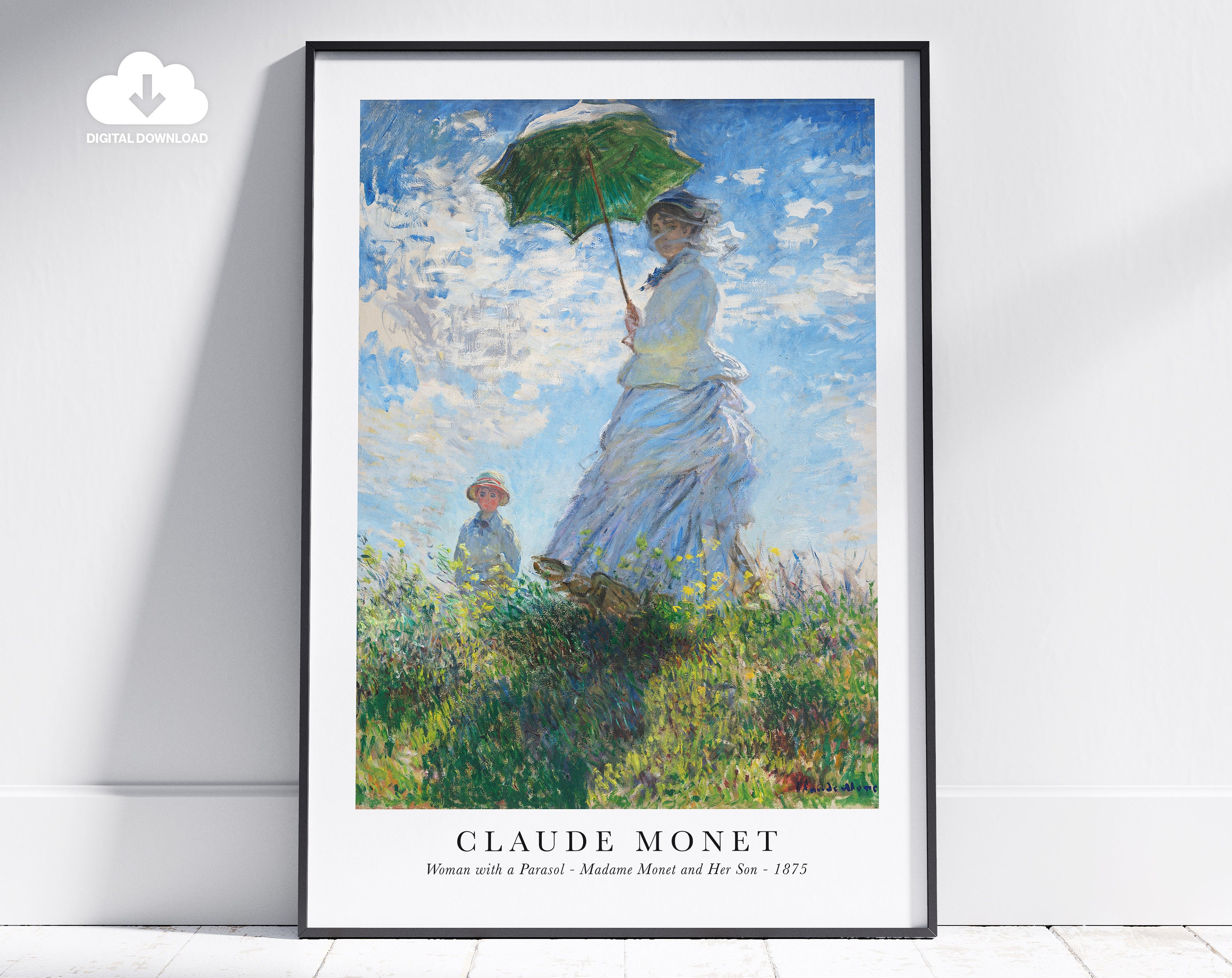 Monet Woman With a Parasol Poster. Grasp the Serenity of - Etsy