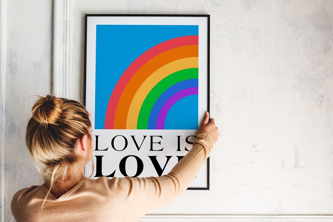 PRIDE Poster Love is Love Poster LGBTQ Poster Pride - Etsy