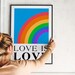 PRIDE Poster, Love is Love Poster, LGBTQ Poster, Pride Rainbow Poster ...