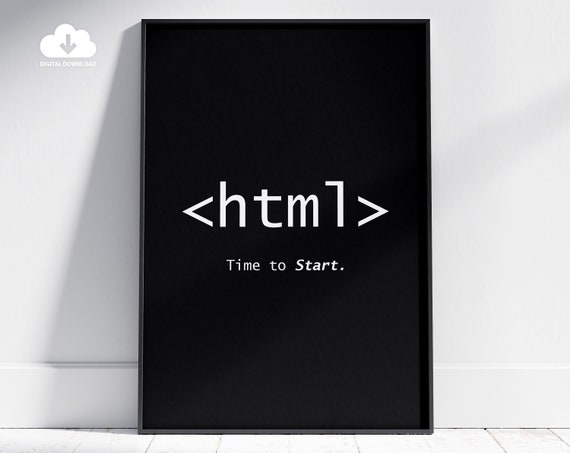 HTML Poster. Computer Room Decor. Coding Posters. Programmer - Etsy