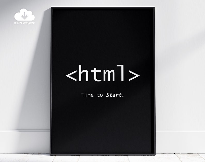 HTML Poster. Computer Room Decor. Coding Posters. Programmer - Etsy