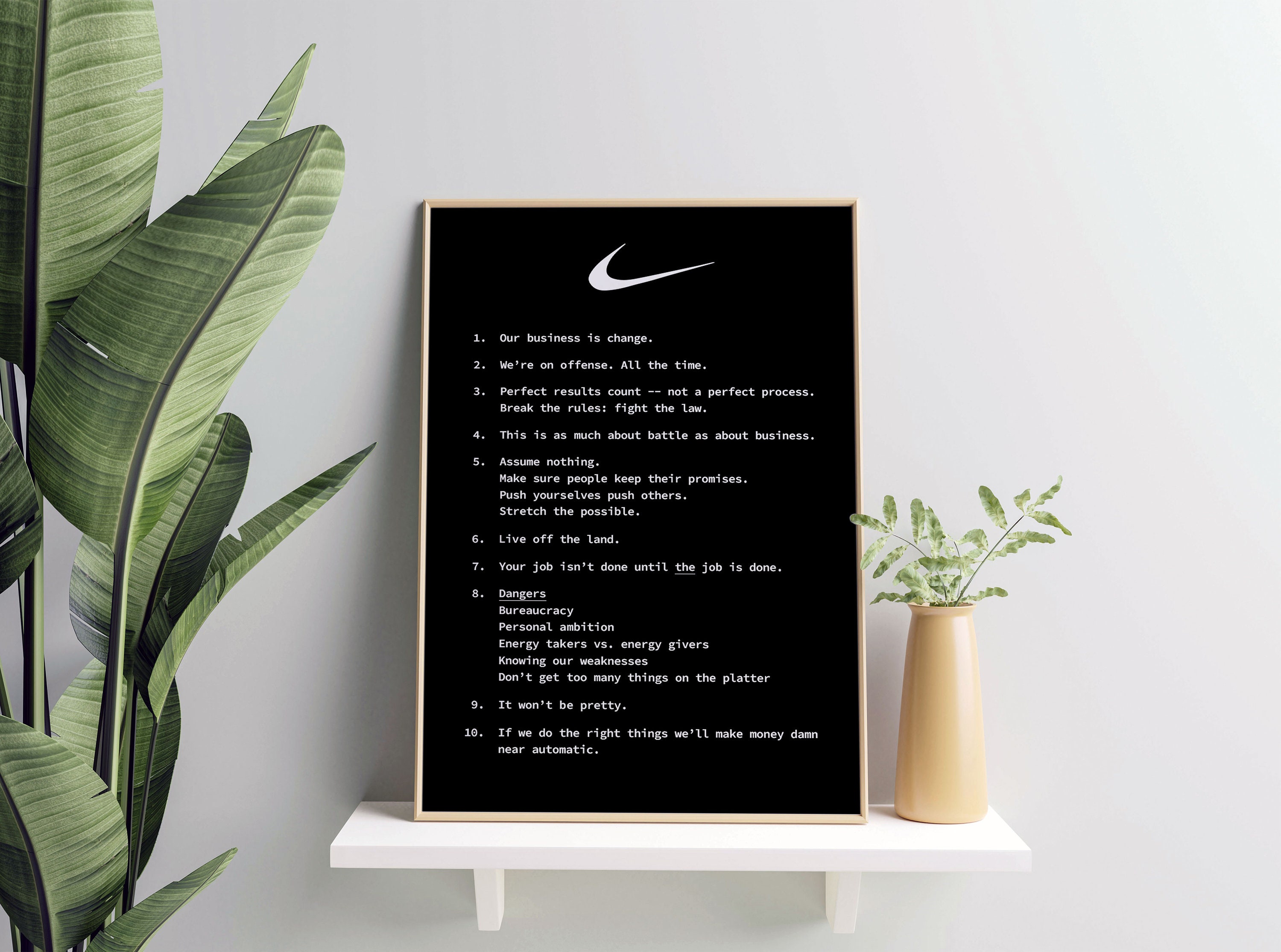 Principles of Nike Poster From the Movie Air. Phil Knight's Nike ...