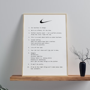 Principles of Nike Poster From the Movie Air. Phil Knight's Nike ...