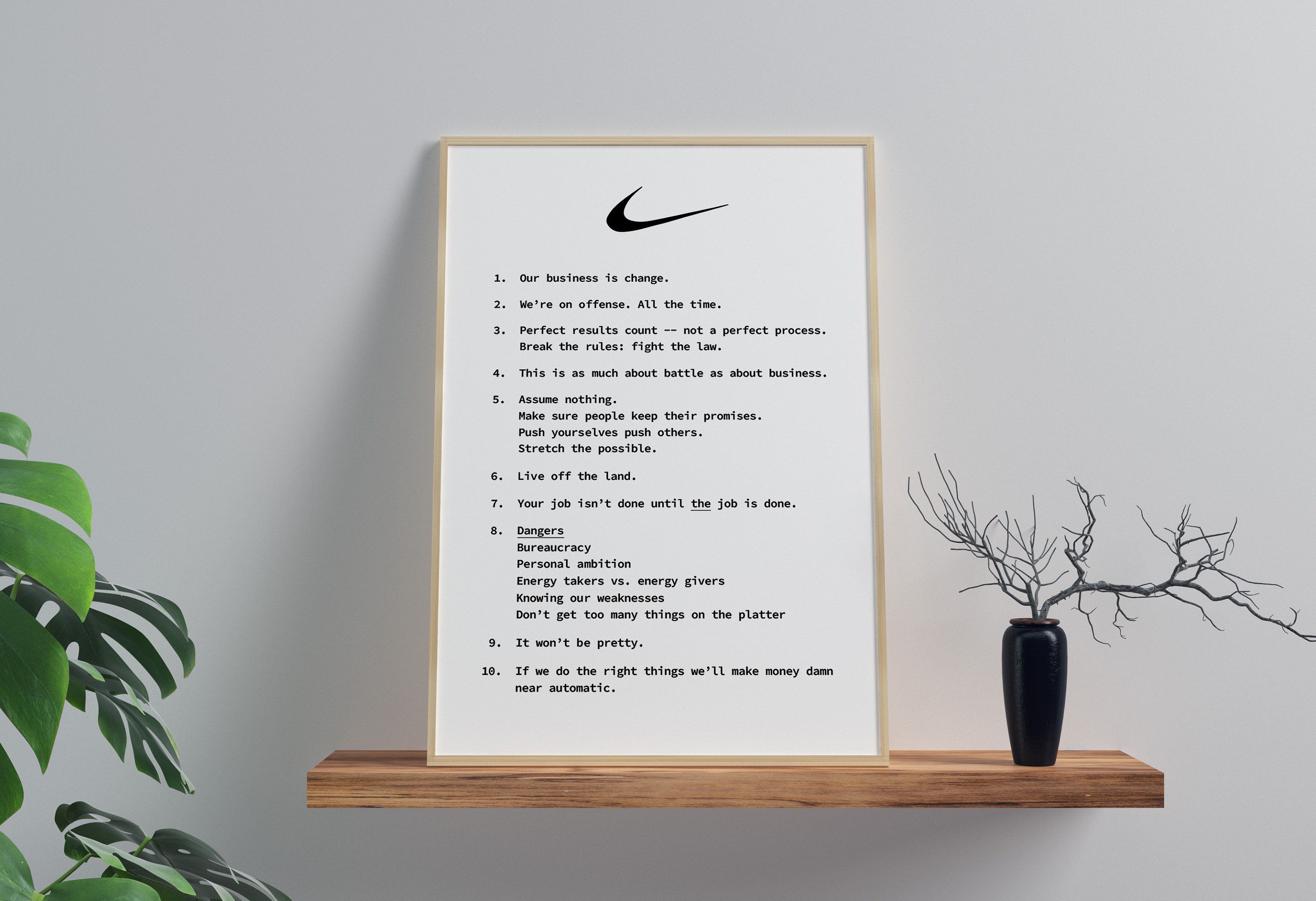 Principles of Nike Poster From the Movie Air. Phil - Etsy Australia
