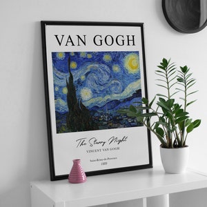 Vincent Van Gogh the Starry Night Redesigned Poster. Van Gogh Poster ...