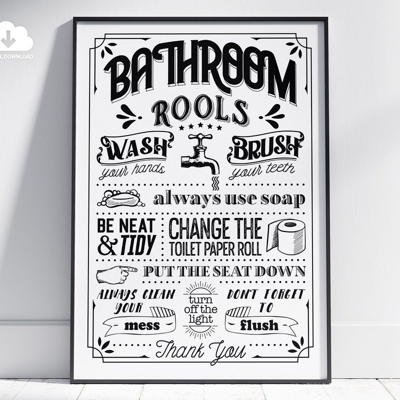Retro Bathroom Decor - Etsy