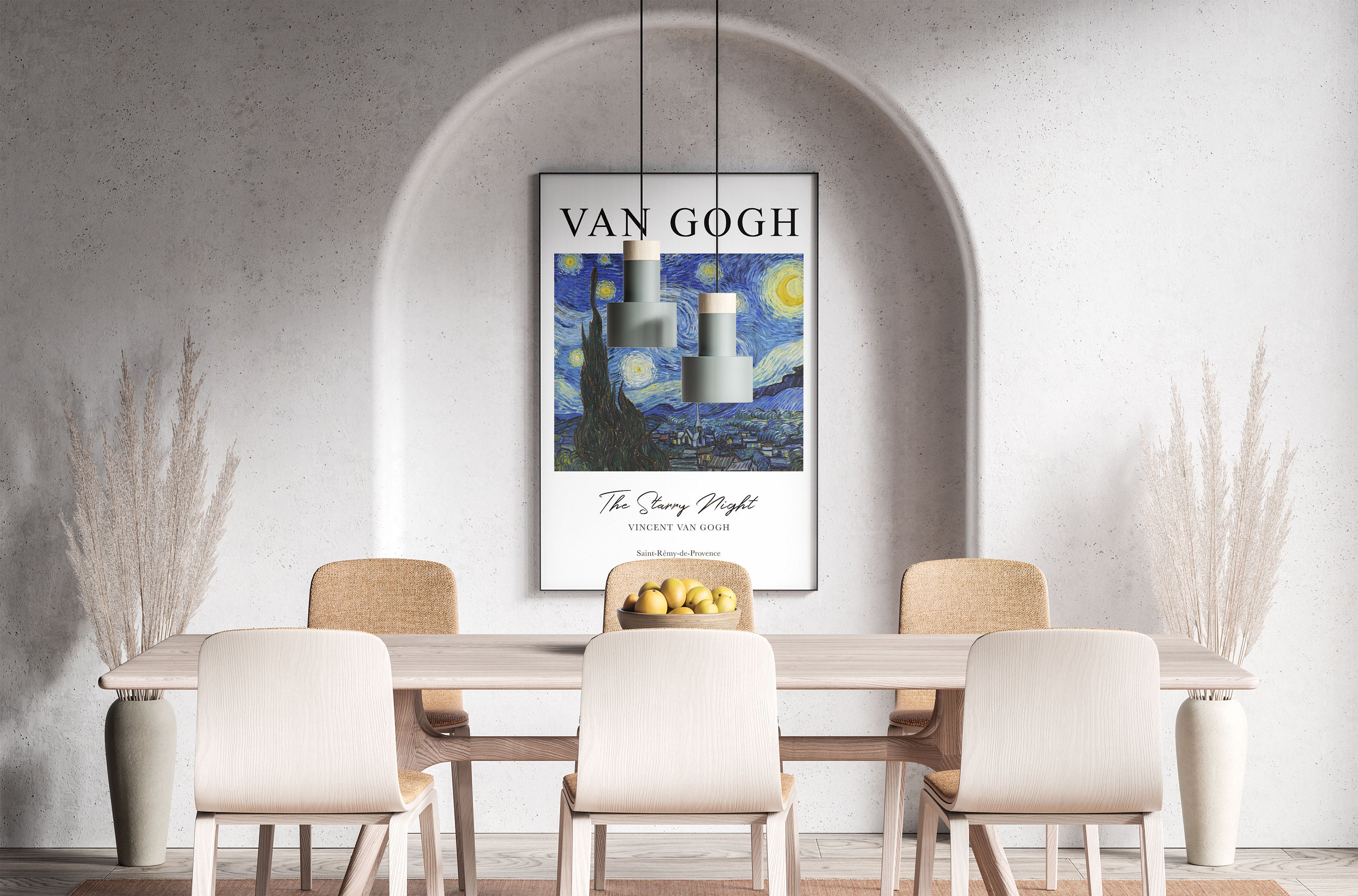Vincent Van Gogh the Starry Night Redesigned Poster. Van Gogh Poster ...
