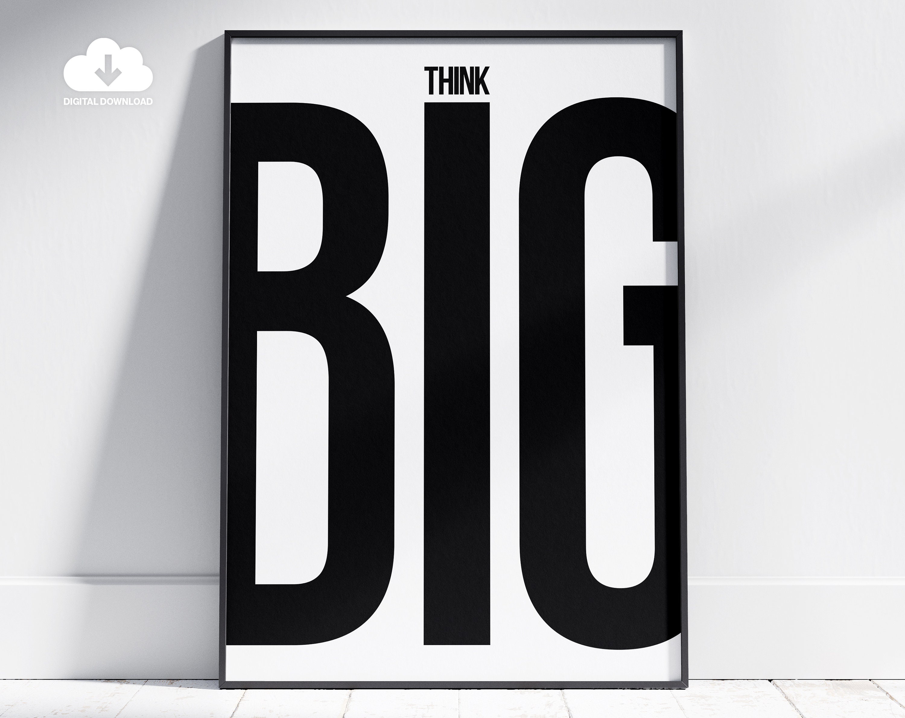 THINK BIG Poster. Printable Motivational Poster. Gift Idea Poster ...