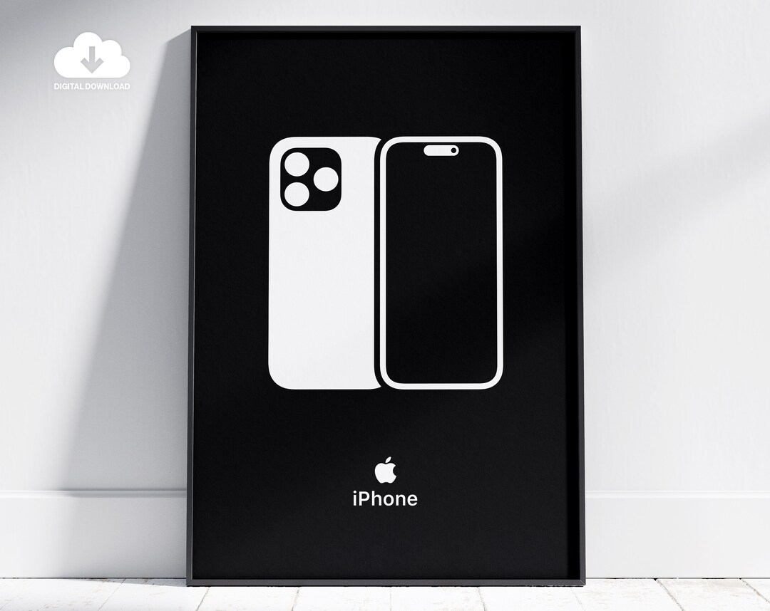 Apple iPhone Poster. APPLE Poster. Iconic Apple iPhone Pro Wall Art ...
