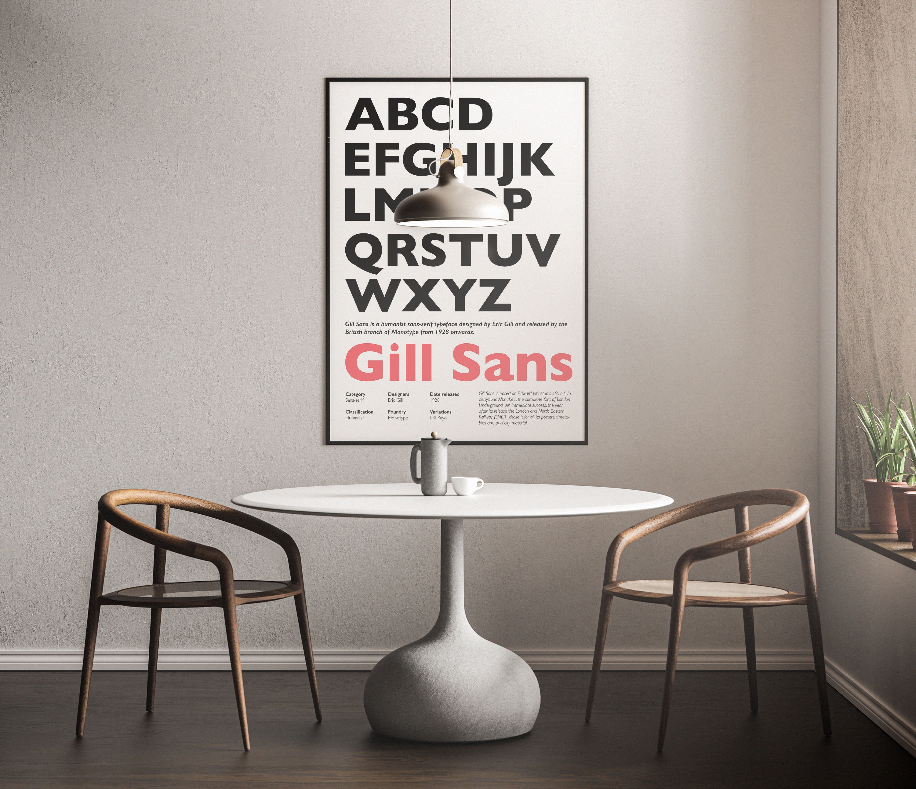 Gill Sans Font Poster. Gill Sans Poster. Typeface Poster. - Etsy