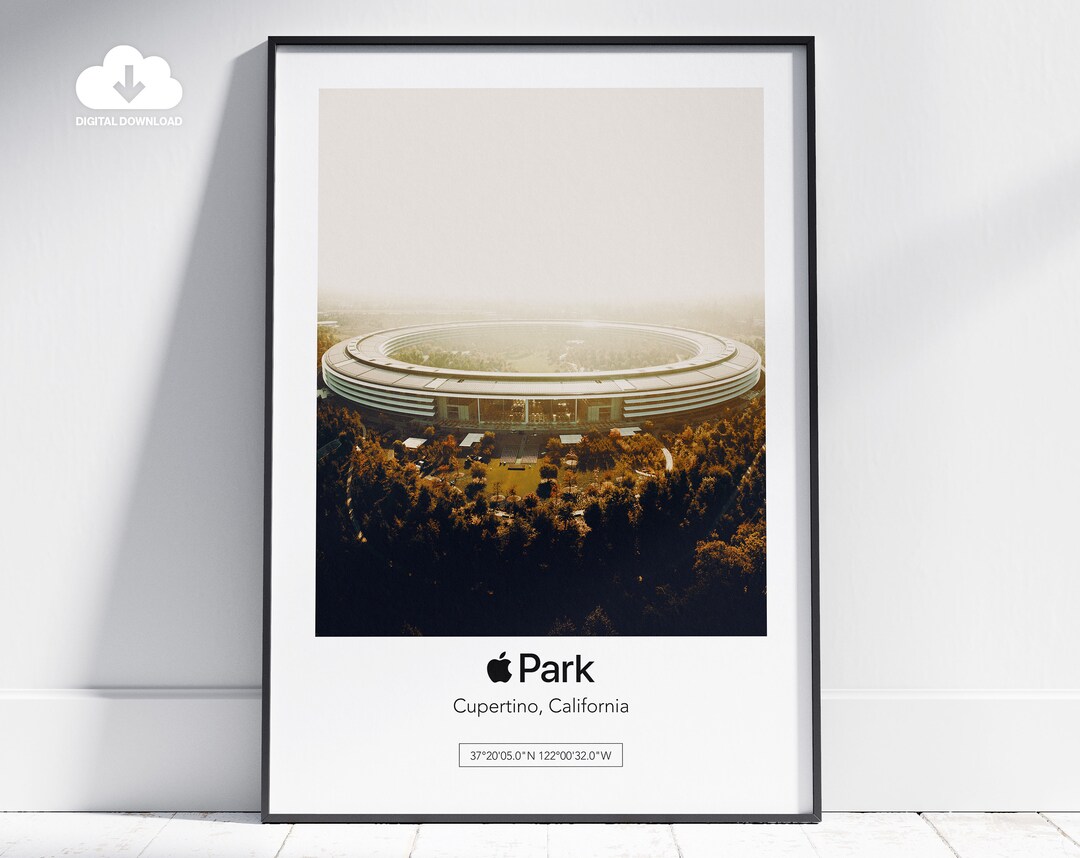 APPLE Poster. APPLE PARK Print. Apple Park Wall Art. Printable Apple ...