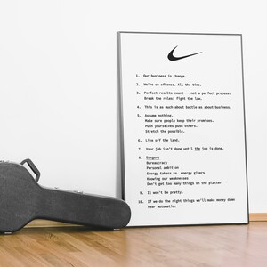 Principles of Nike Poster From the Movie Air. Phil Knight's Nike ...