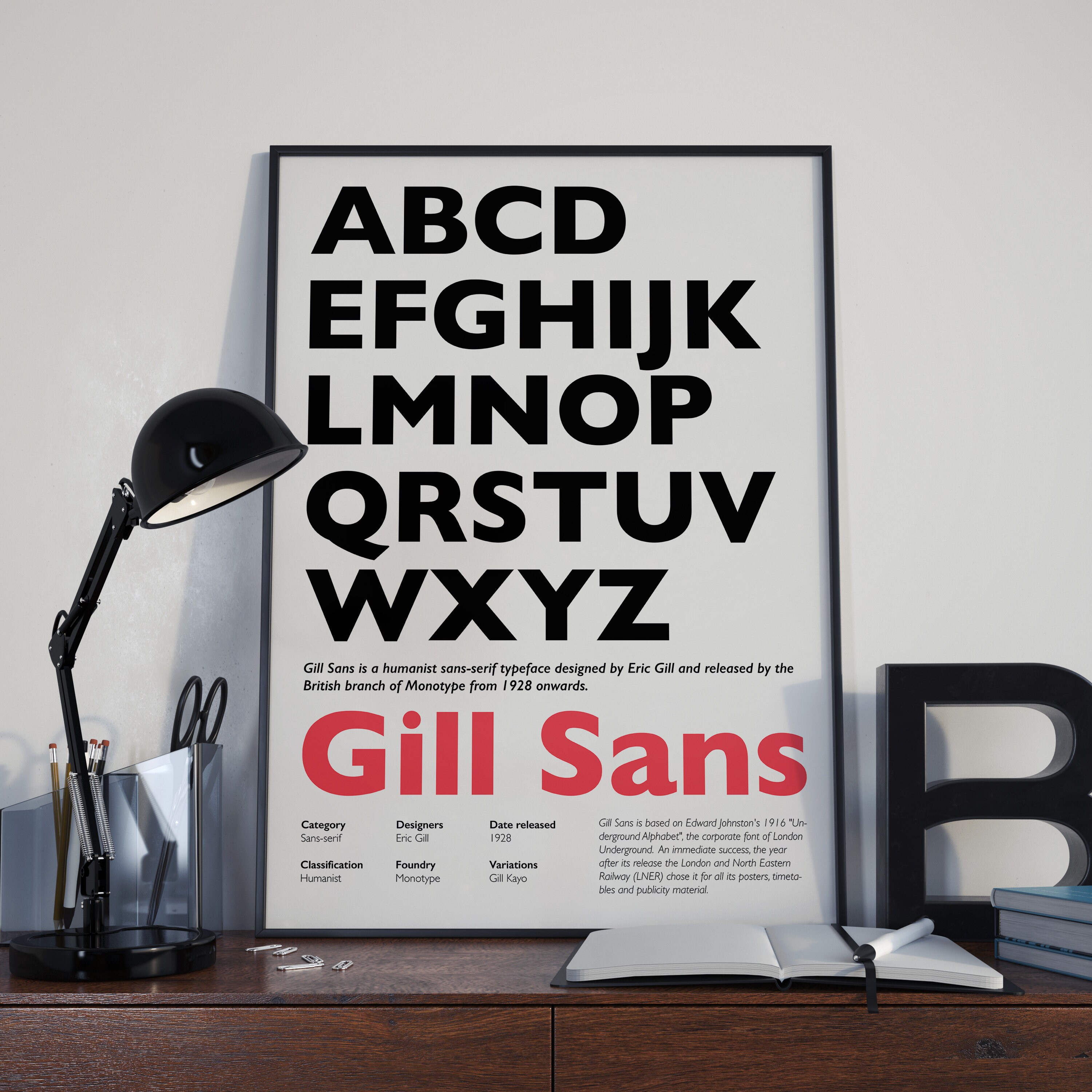Gill Sans Font Poster. Gill Sans Poster. Typeface Poster. - Etsy