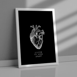 HEART POSTER. Listen to Your Heart Poster. Motivational Poster ...