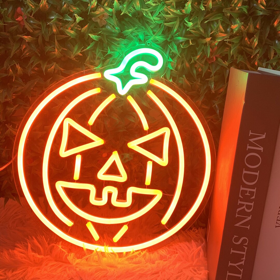 Pumpkin Neon Sign Halloween Neon Sign Ghost Neon Signs LED - Etsy