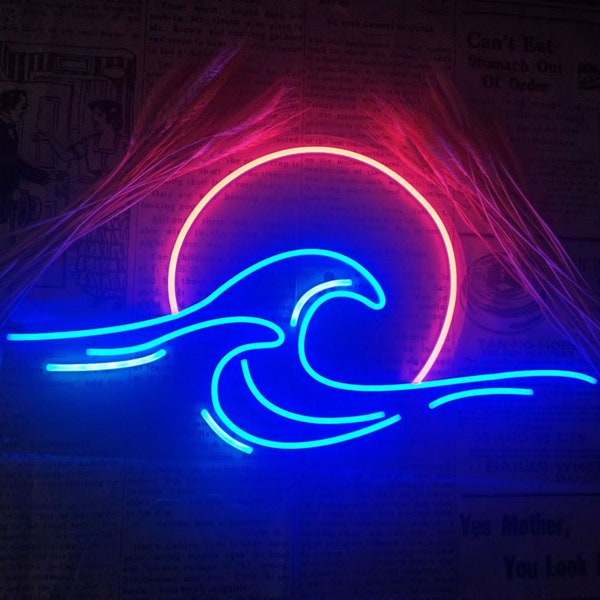 Wave Neon Sign - Etsy