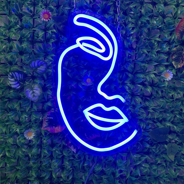 Neon Face Sign - Etsy