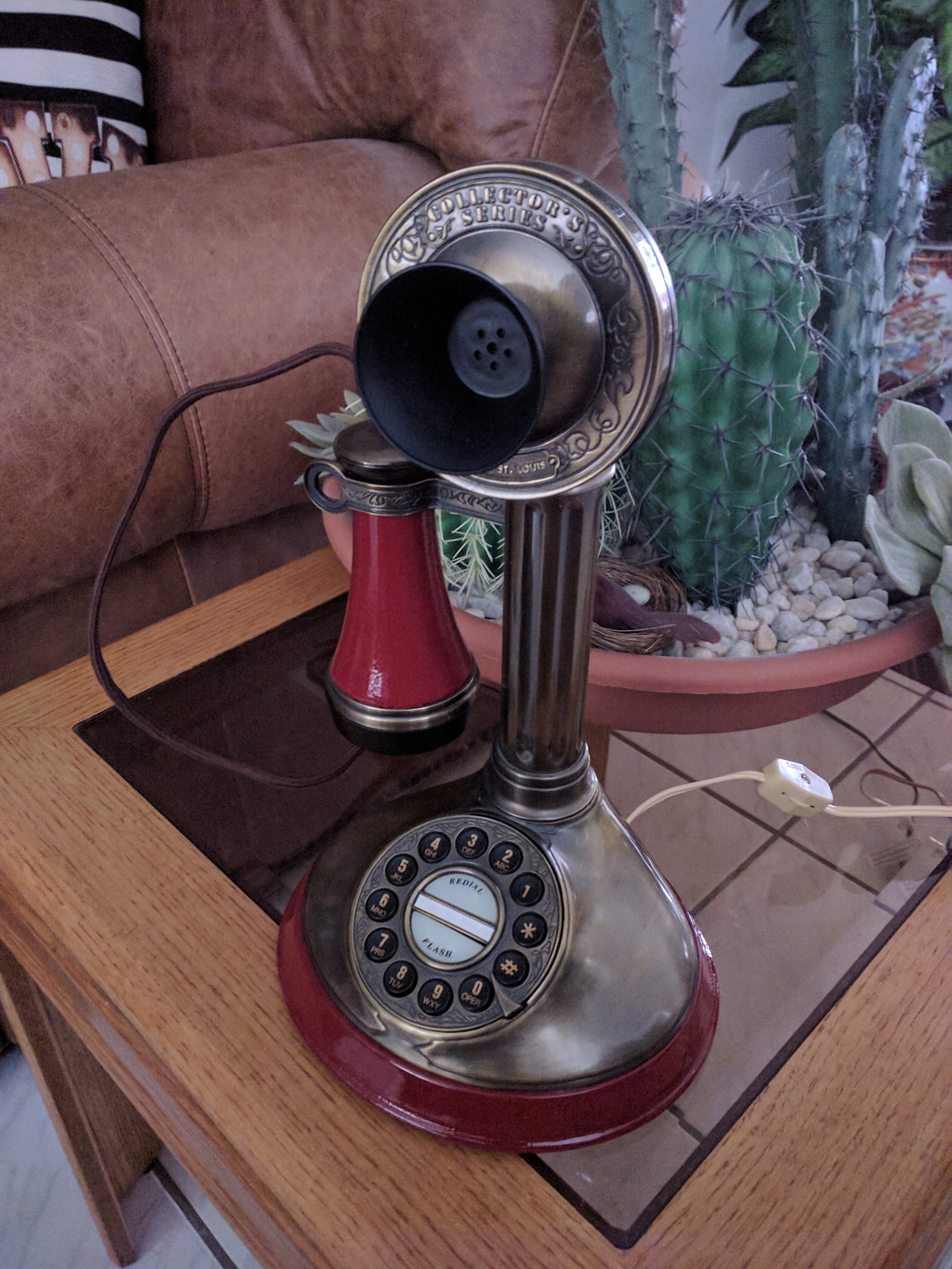 Upcycled Handmade Candle Stick Telephone Lamp. - Etsy