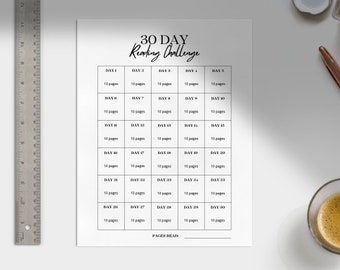 30 Day Reading Challenge - Etsy