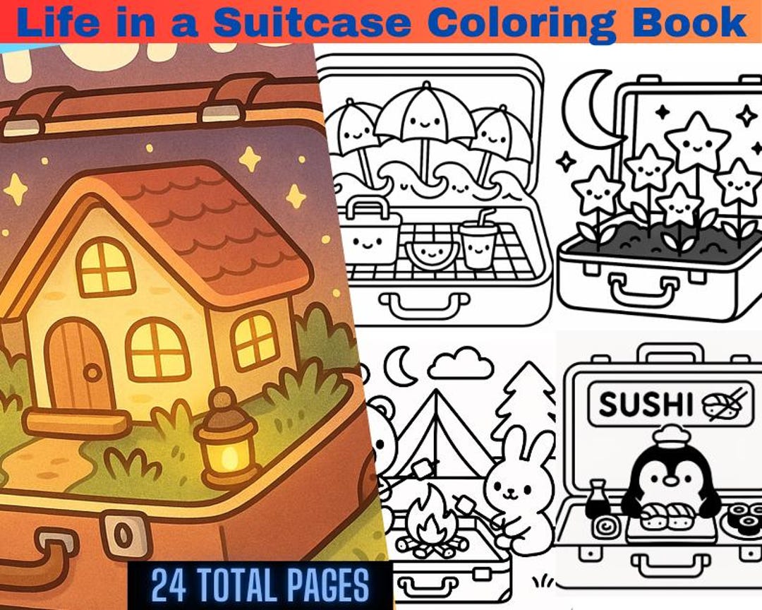 Life in a Suitcase Coloring Pages for Kids | Suitcase Coloring Pages ...