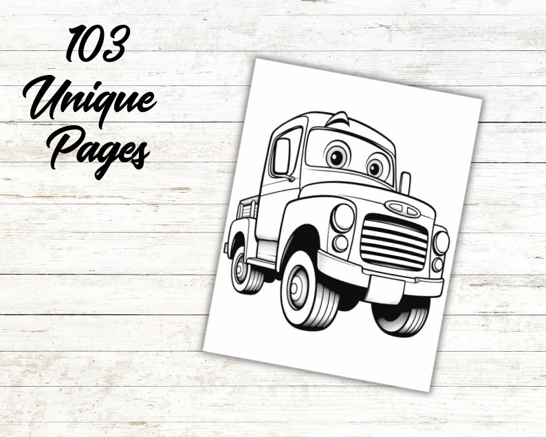 103 Vehicle Coloring Pages for Kids | Cute Vehicle Coloring Book ...