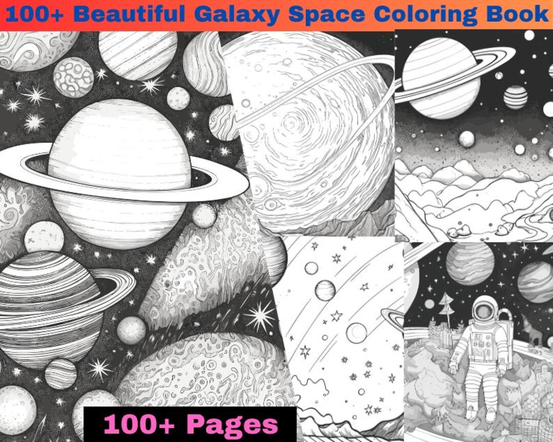 Beautiful Galaxy Space Coloring Book | Galaxy Space Coloring Pages PDF ...