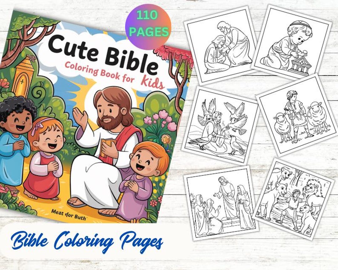 Cute Bible Coloring Pages for Kids | Bible Coloring Book for Kids ...