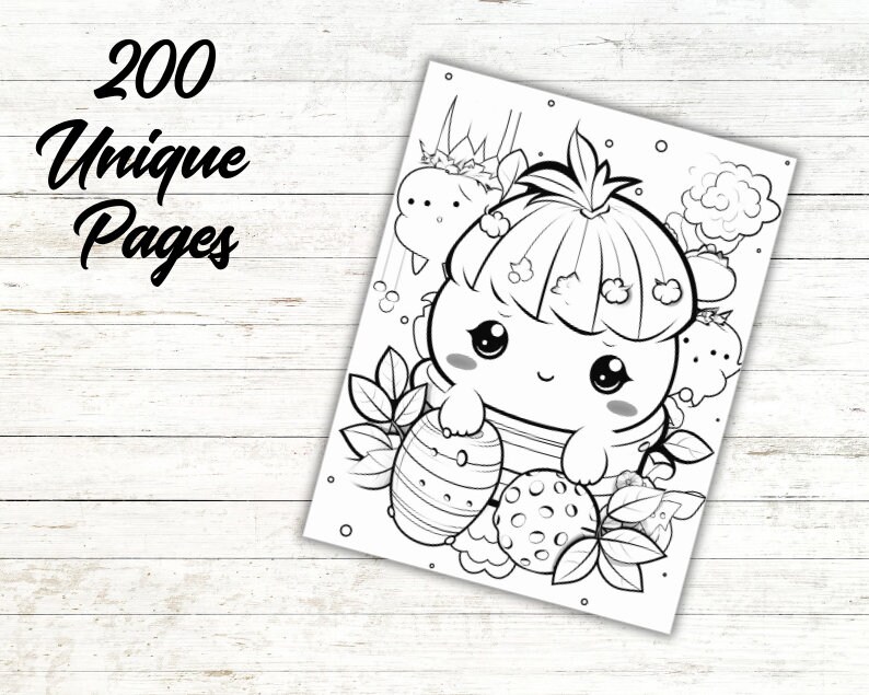 200 Cute Kawaii Coloring Pages for Kids | Coloring Pages for Adult and ...