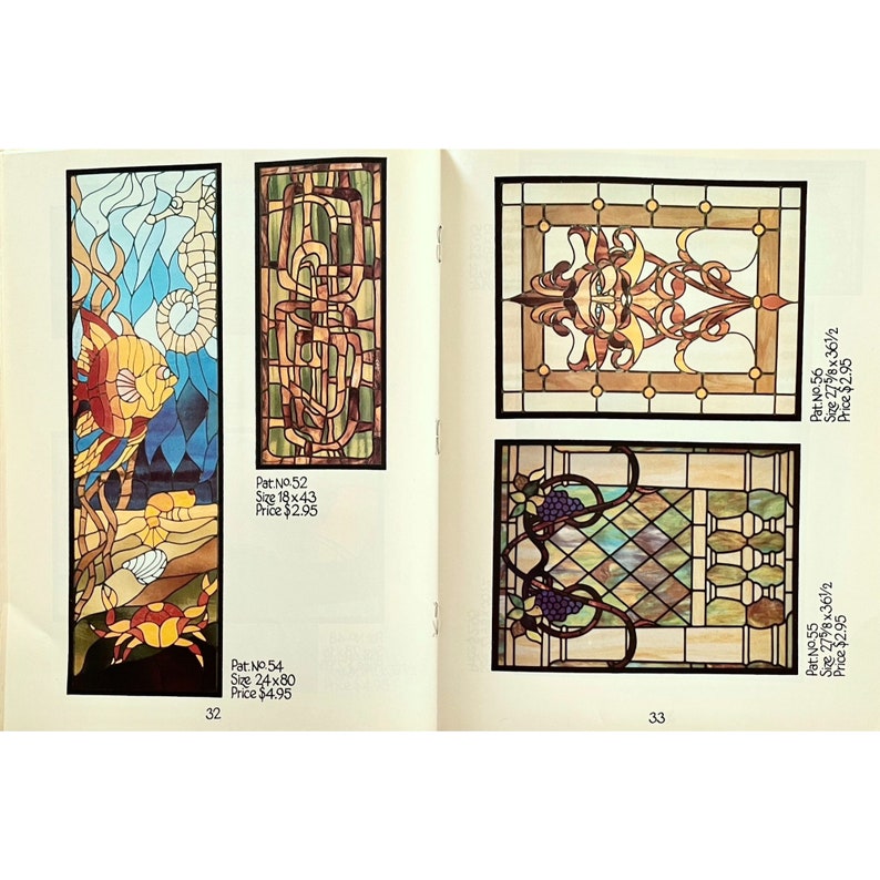 Stained Glass Patterns in Color 1978 Design Reference Book - Etsy