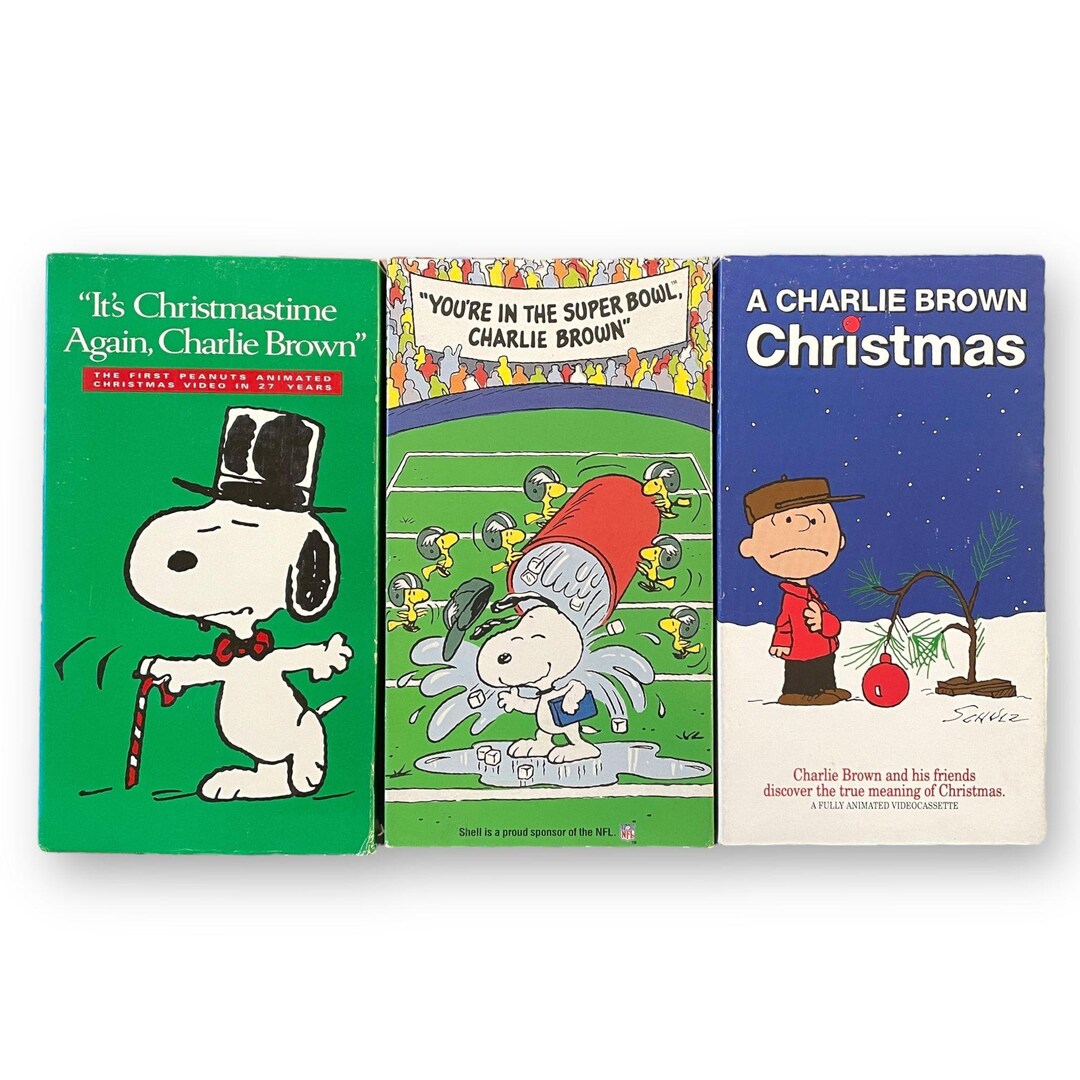 Vintage VHS Bundle Charlie Brown Christmas, Christmastime Again, Super ...