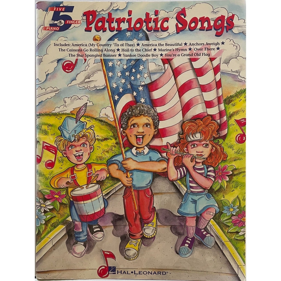 Five Finger Piano Patriotic Songs Sheet Music Book 1997 Hal Leonard - Etsy