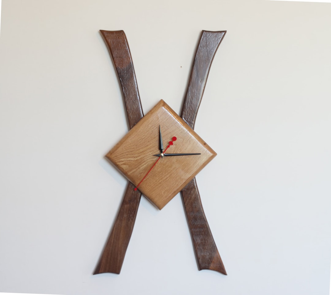 Happy Home| American Walnut Wall Clock | Silent Wood Clock, Oak Wooden ...