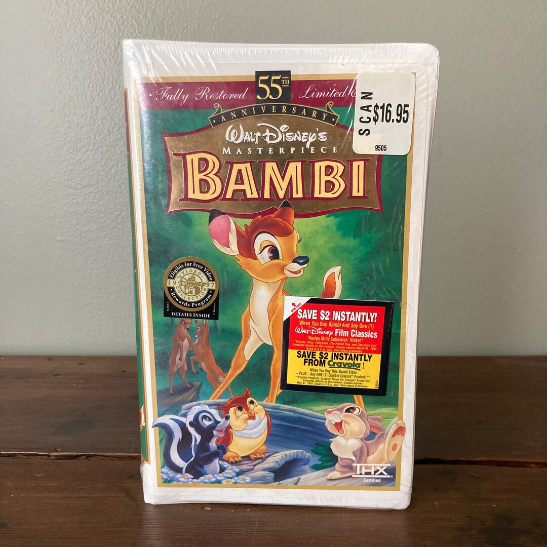 1997 “bambi” Sealed VHS Tape Walt Disney / Vintage Video Deadstock ...