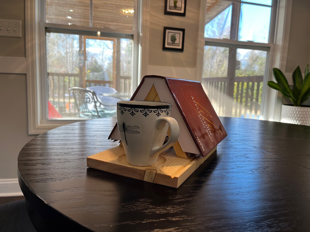 A-frame Book and Tablet Holder, Book Mark Stand, Tablet Stand, Wooden ...