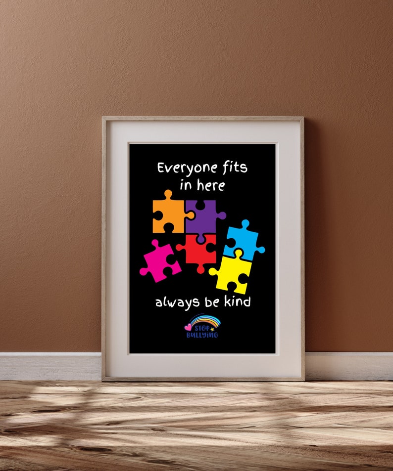 Everyone Fits in Here Poster. Anti-bully Poster Printable. - Etsy