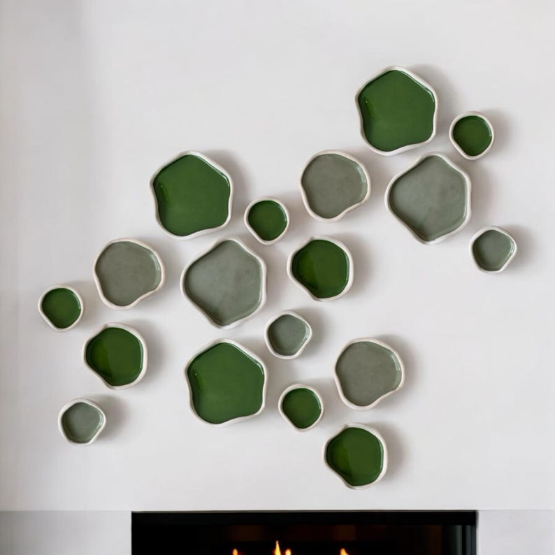 Ceramic Wall Art / Large Abstract Artwork / 3d Ceramic Wall Tiles ...