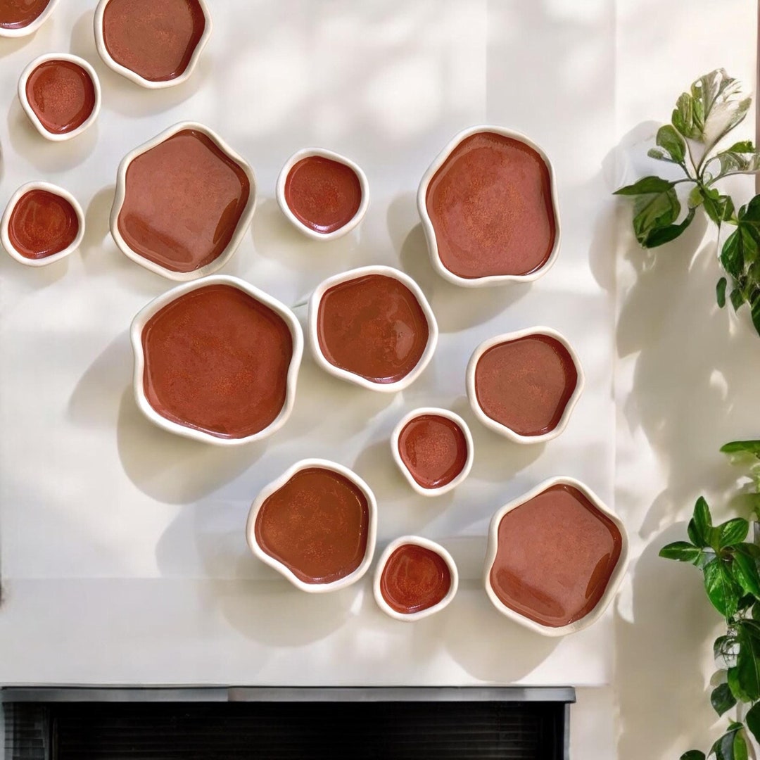Handmade Ceramic Wall Art: 3D Abstract Tile Sculpture - Etsy