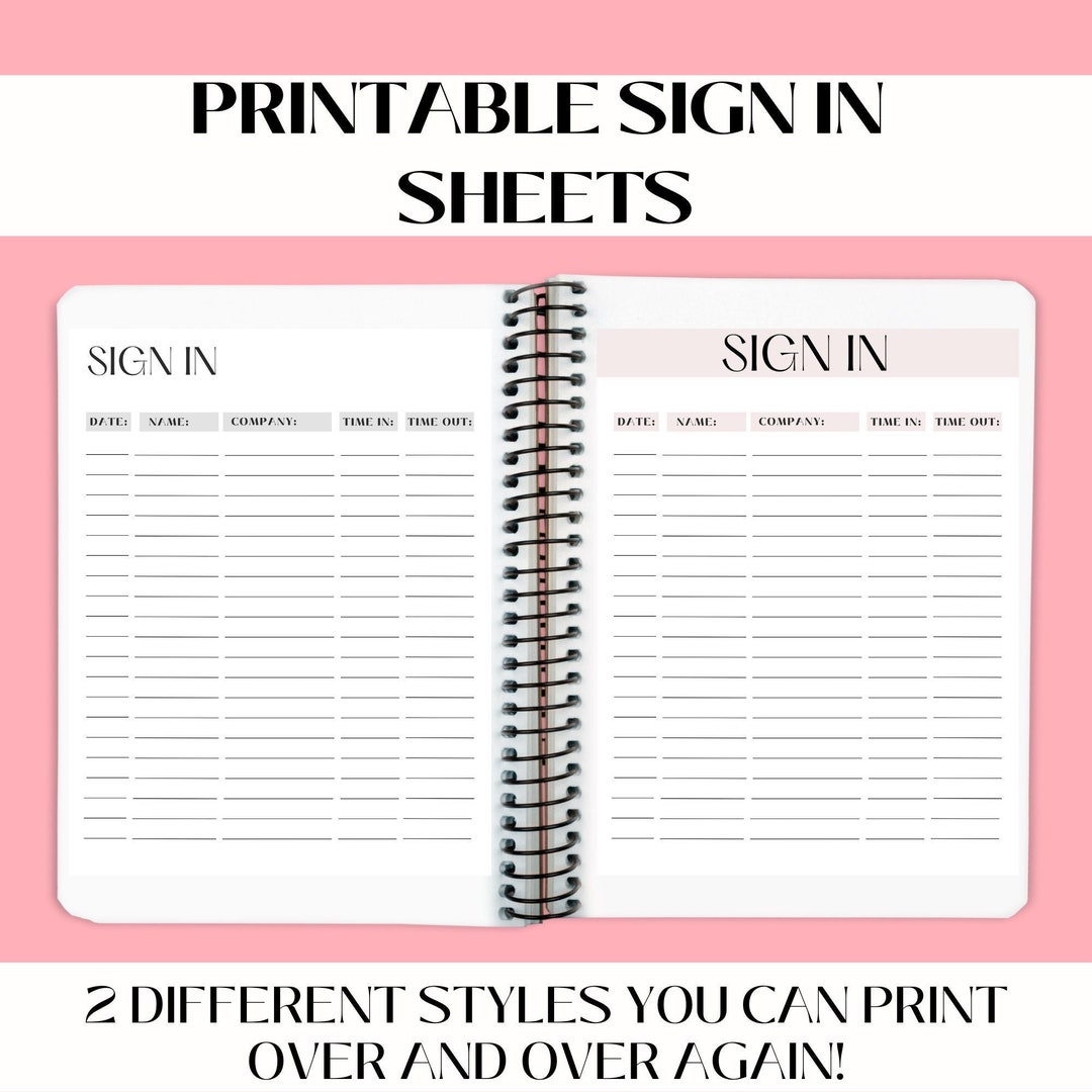 Sign in Sheet, PDF, Sign in Template, Blank Digital Sign in Download ...
