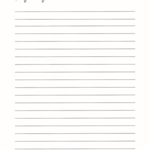Printable Lined Paper, Lined Notes Printable, Lined Sheets Printable ...
