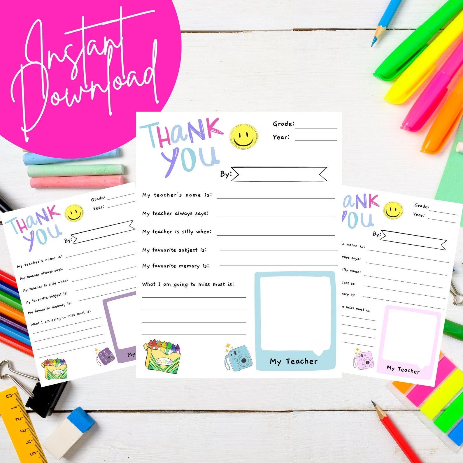 Teacher Appreciation Printable, Teacher Survey, Teacher Printable ...