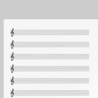 5-line Sheet Music Paper, Printable Blank Music Sheet, Piano Staff ...