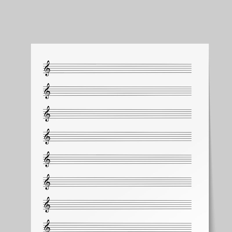 Blank Staff Paper Printable - Etsy