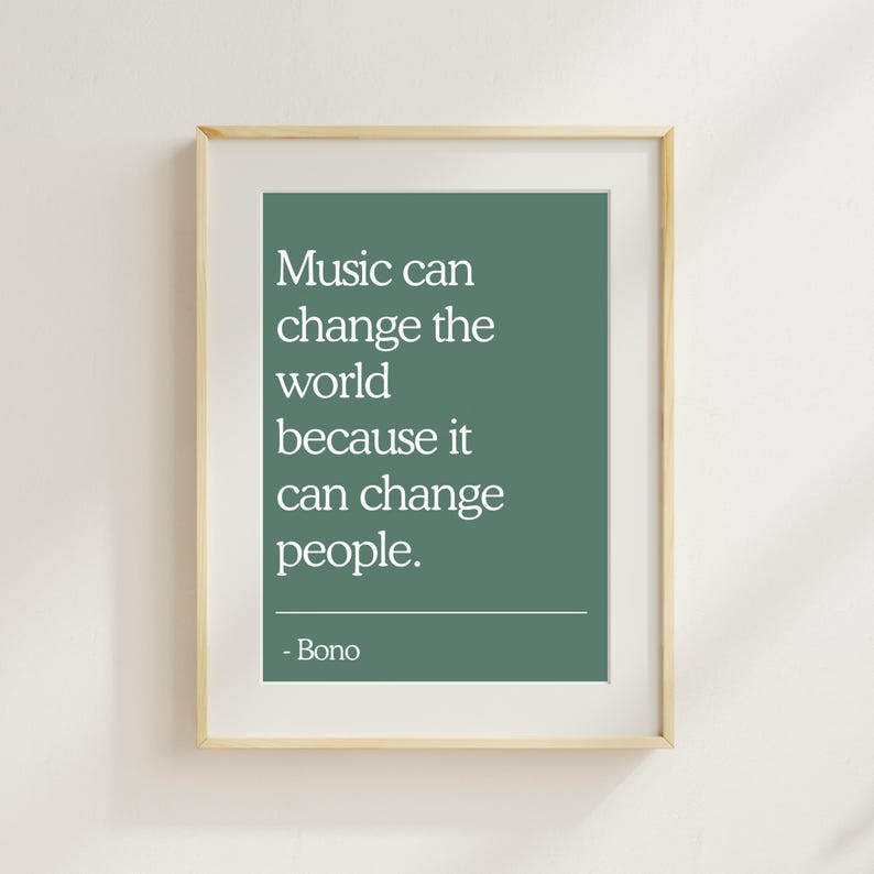 Inspirational Music Quote Wall Art Bundle, Music Studio Gallery Art ...