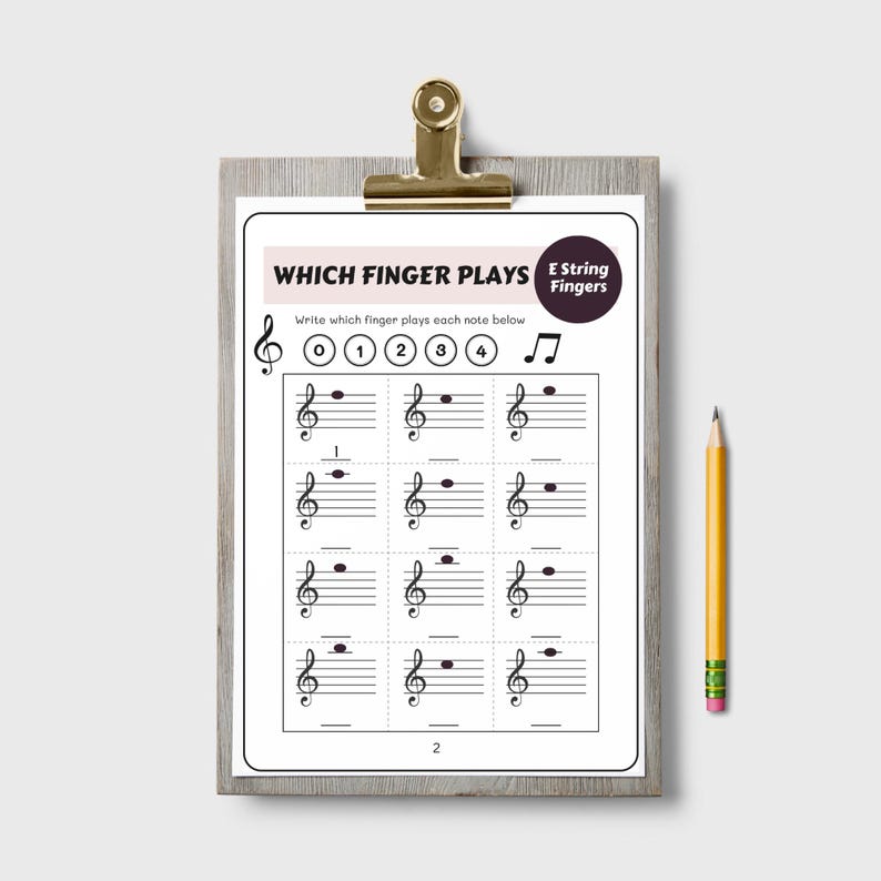 Beginner Violin Notes Worksheet, Name the Violin Notes and Fingers PDF ...