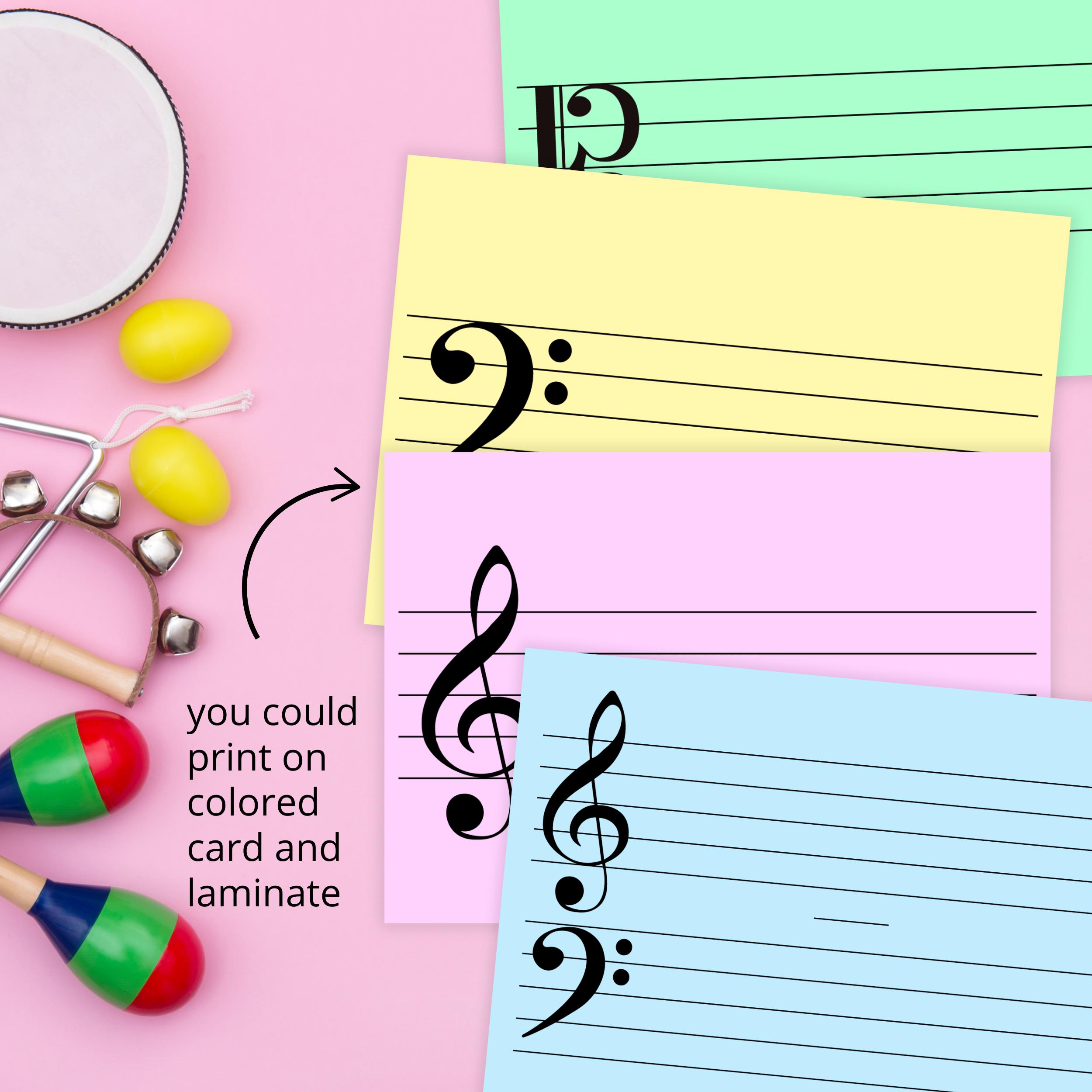 GIANT MUSIC STAFF Printable, Giant Treble Clef, Music Teaching Resource ...