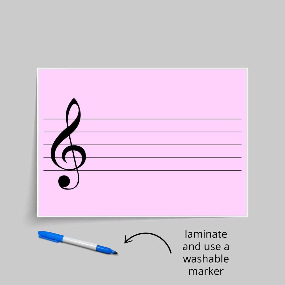 GIANT TREBLE CLEF, Printable Music Staff, G Clef Staff, Teach Music ...