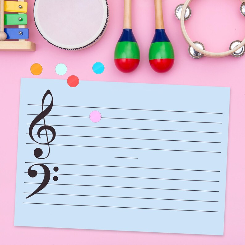 GIANT MUSIC STAFF Printable, Giant Treble Clef, Music Teaching Resource ...