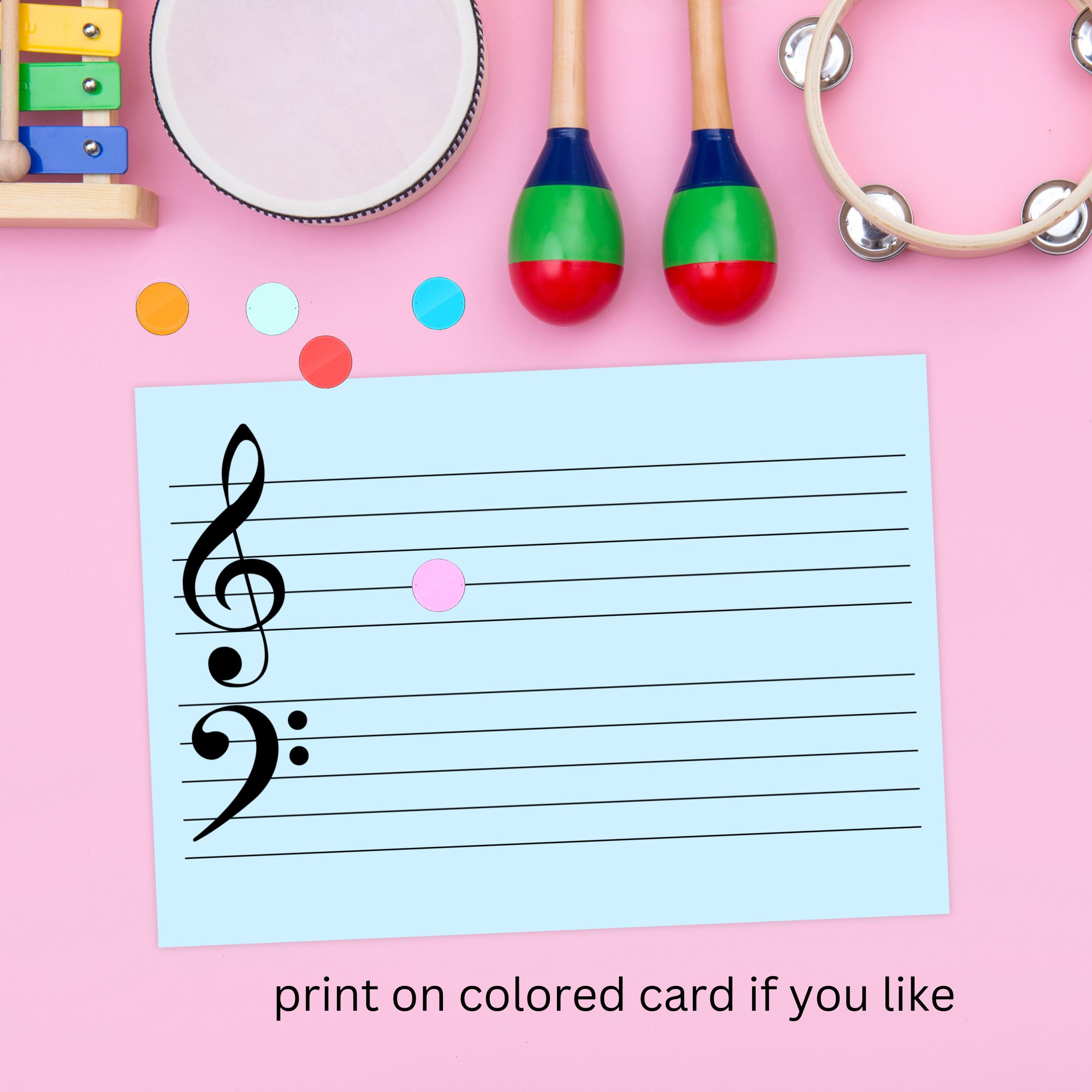 GIANT PIANO STAFF, Piano Notes, Printable Music Staff, Piano Teacher ...