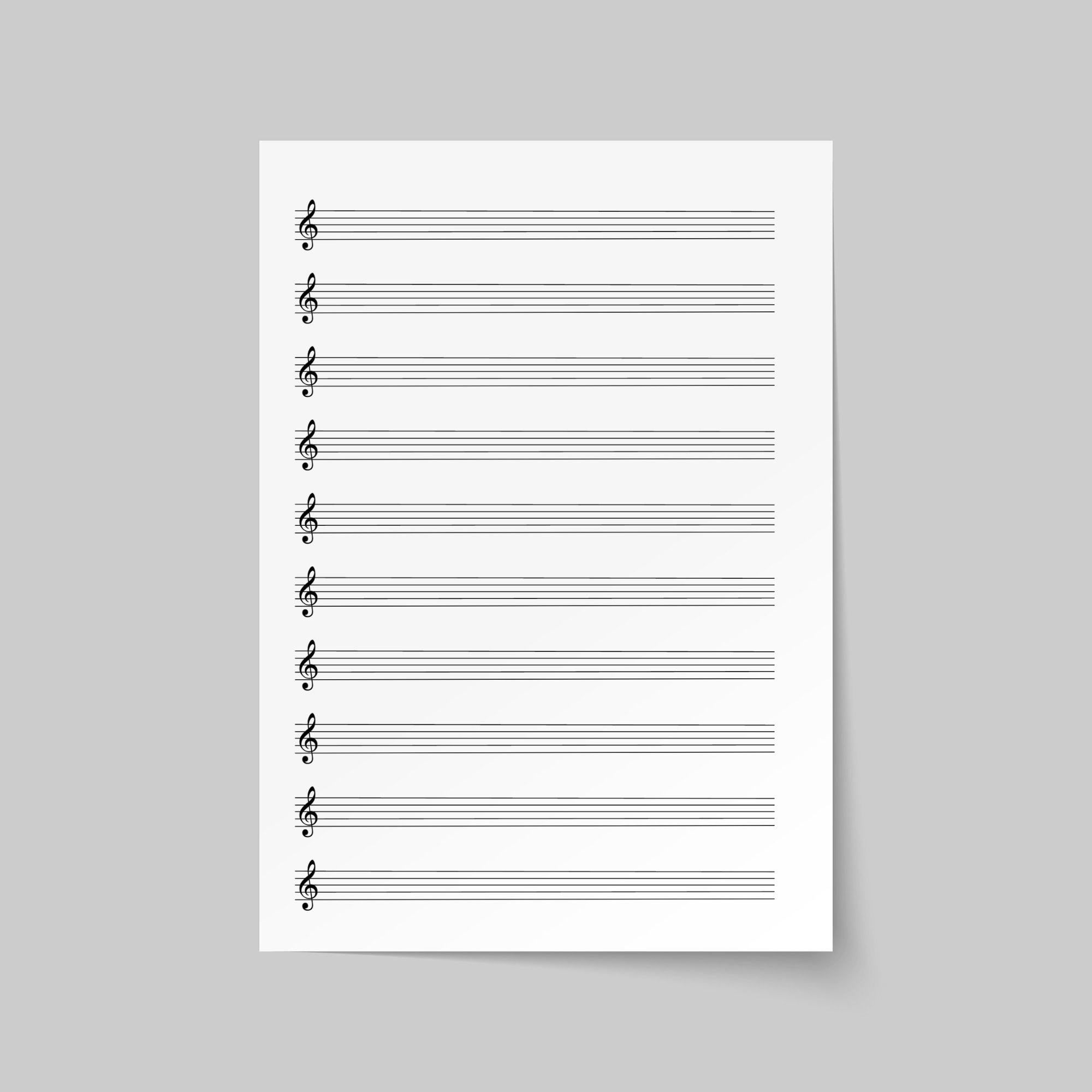MANUSCRIPT PAPER BUNDLE, Printable Blank Music Paper, Blank Piano Music ...