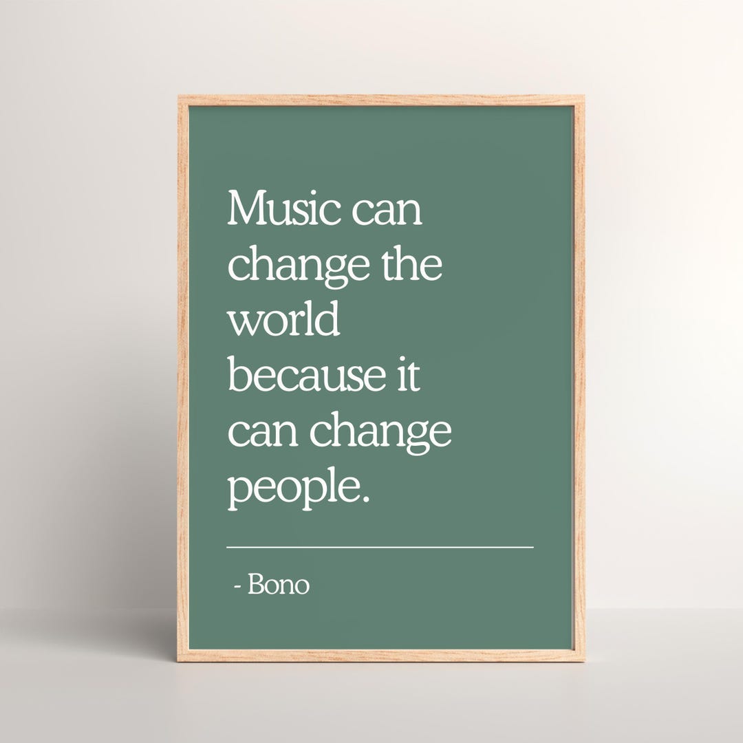 Inspirational Music Quote Poster, Music Wall Art, Music Classroom ...